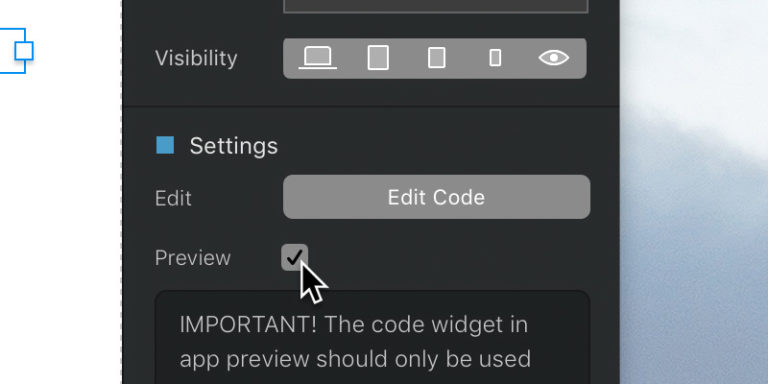 Code Widget – Blocs – User Documents